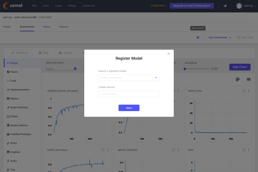 Machine Learning Model Versioning | Comet