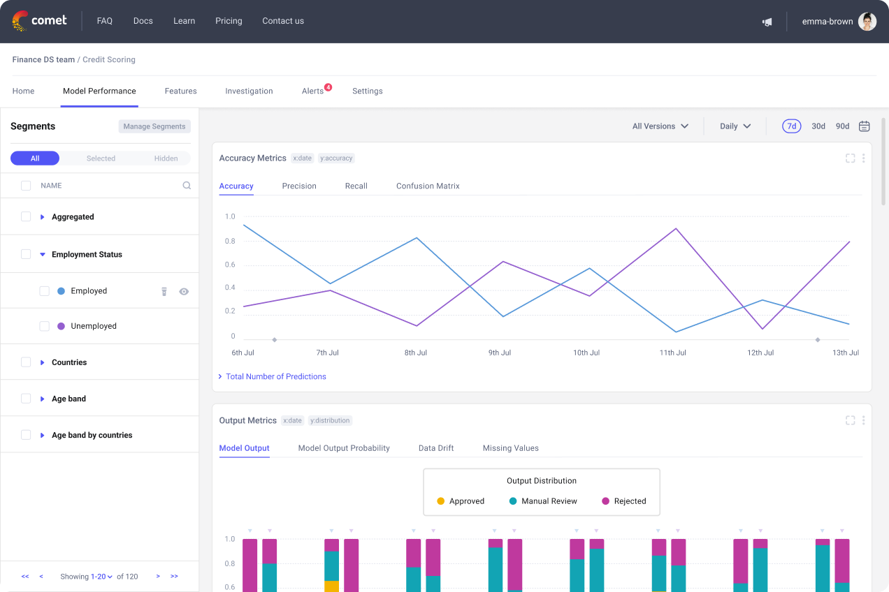 Model Production Monitoring - Comet